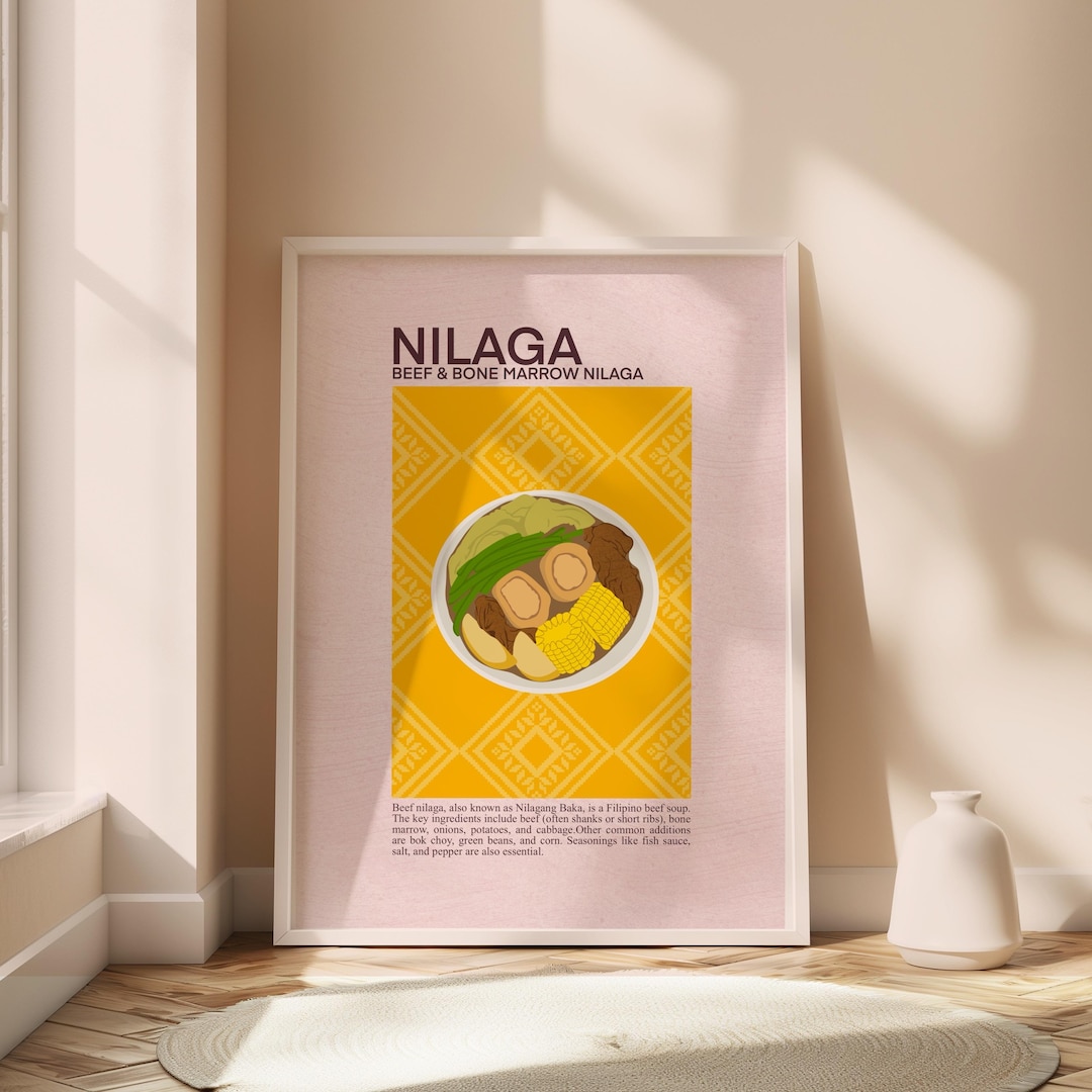 Philippines Poster, Nilaga Filipino Food Recipe Wall Art, Filipino Food ...