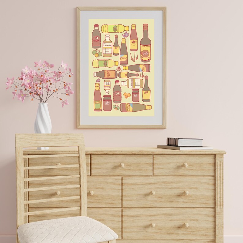 Filipino Pantry Condiments Printable Poster, Philippines Wall Art Decor ...