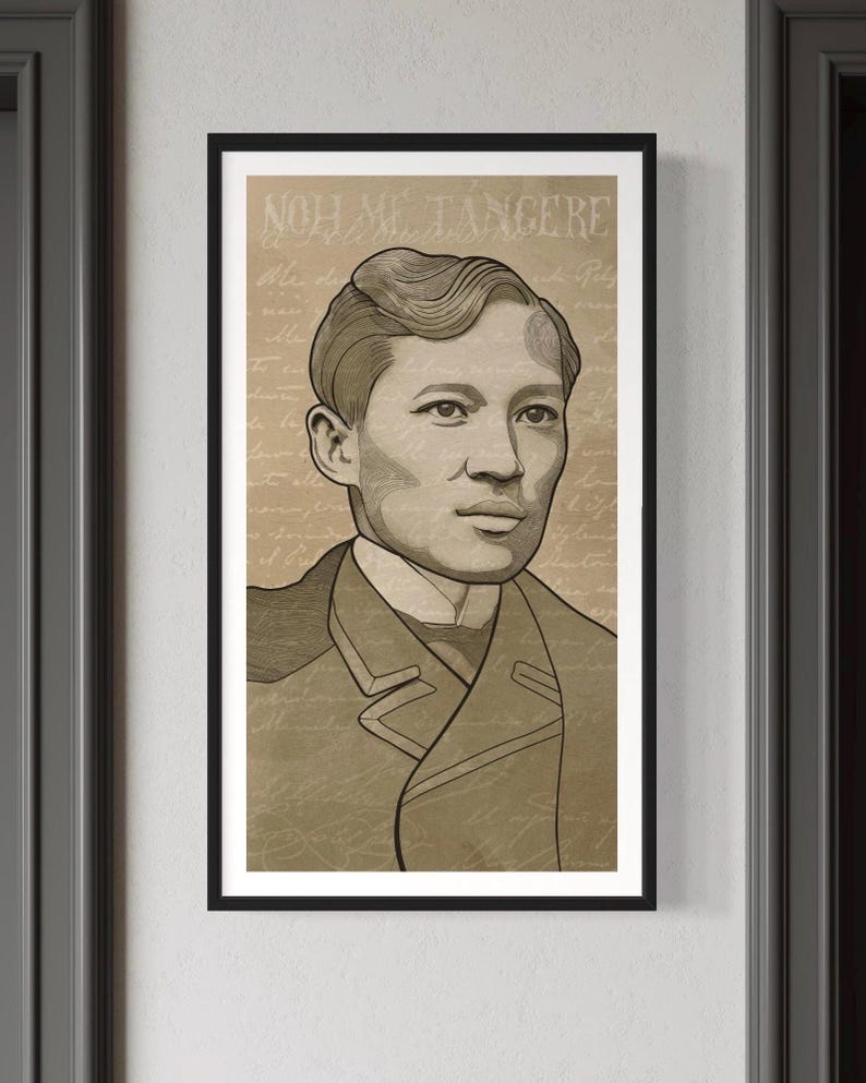 Jose Rizal Philippine National Hero, Filipino Digital Art Illustration ...