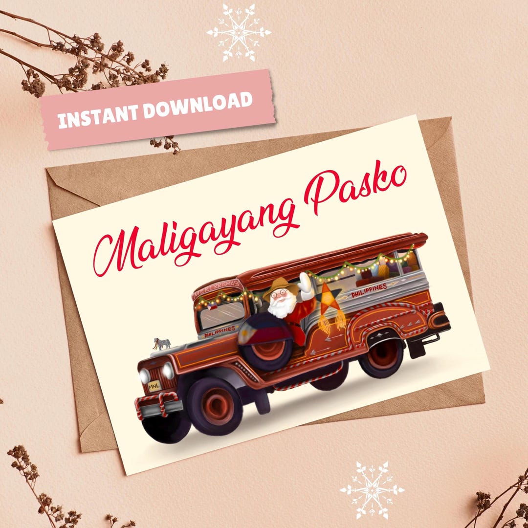 Filipino Holiday Card Maligayang Pasko Filipino Christmas Christmas ...
