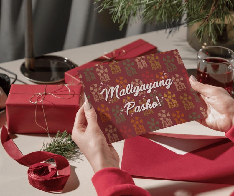 Maligayang Pasko Printable,parol Christmas Card, Filipino Festive ...