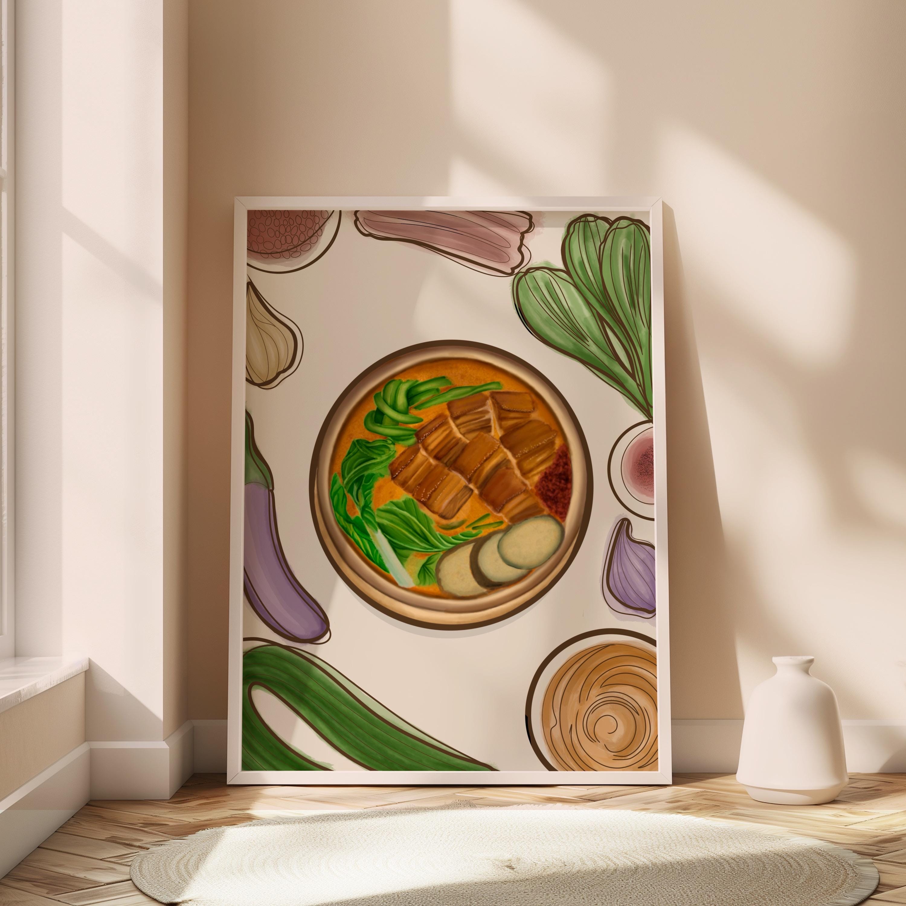 Kare Kare Filipino Food, Pinoy Digital Art, Printable Poster, Home ...