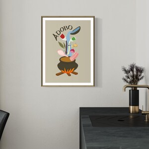 Adobo Art, Filipino Food Printable, Pinoy Modern Art, Home Kitchen Wall ...