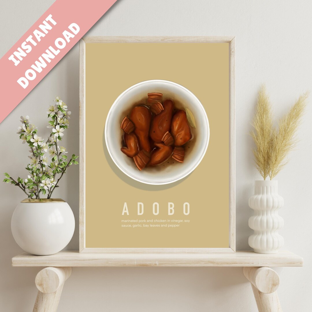 Adobo Filipino National Food Illustration, Philippines Art, Kitchen ...