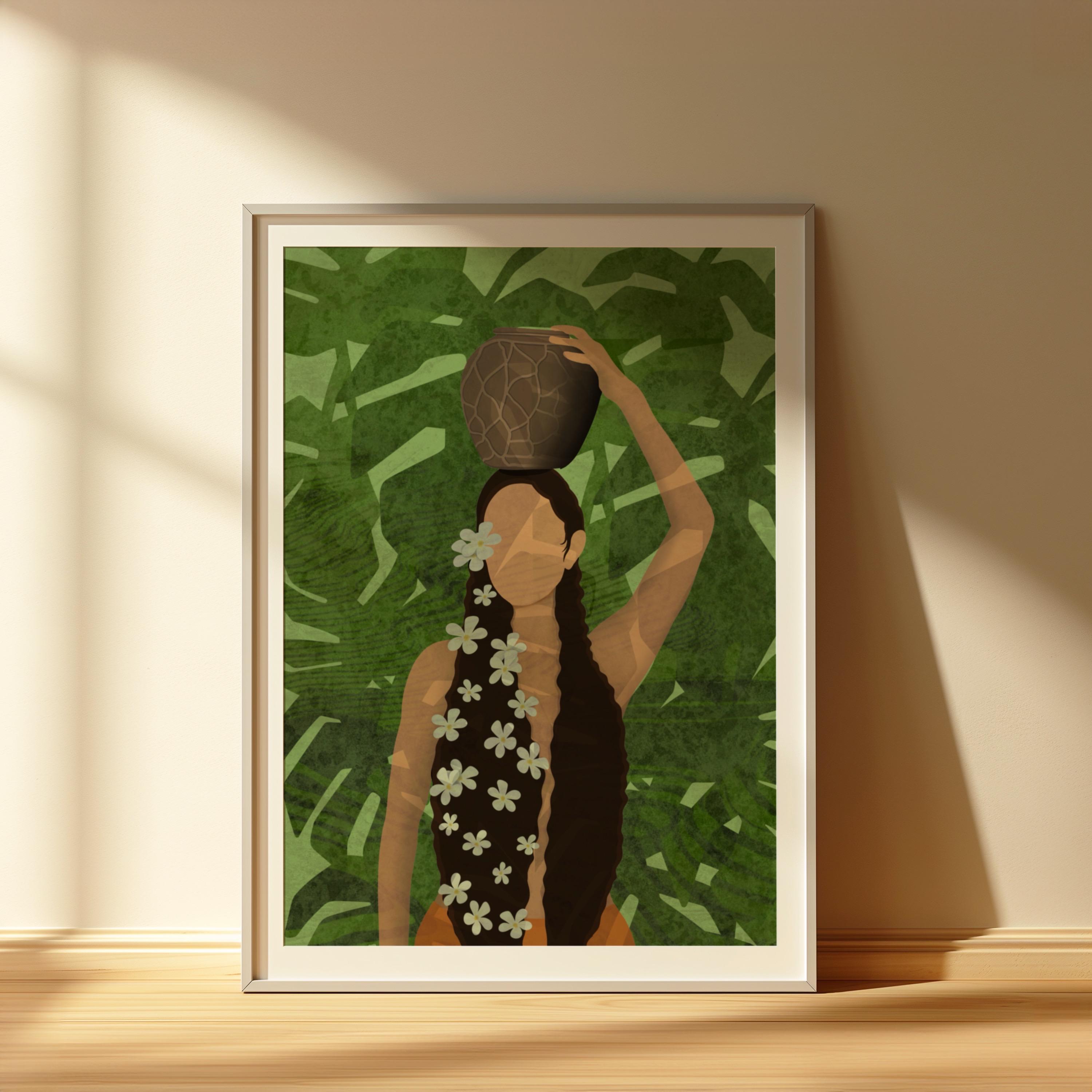 Native Filipino Wall Art, Filipina Sampaguita, Printable Poster ...