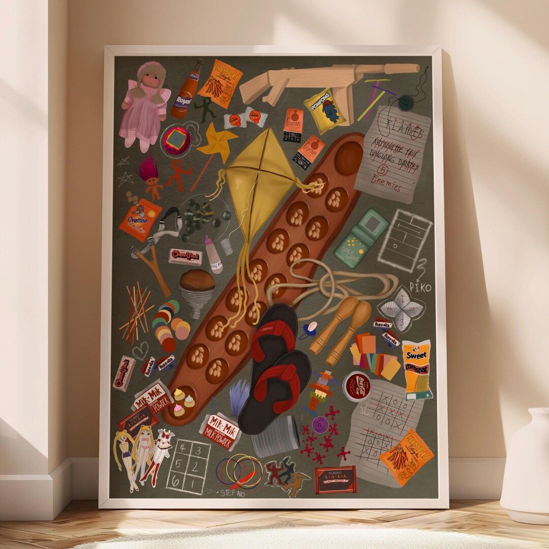 Philippines Poster Wall Art Nostalgia Art Print, Filipino Toys and ...