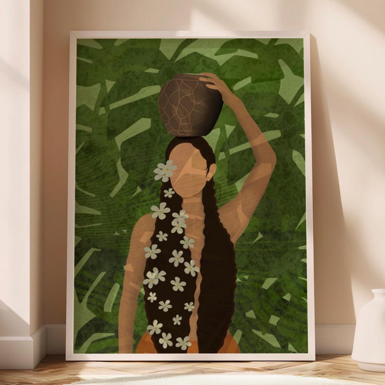 Native Filipino Wall Art, Filipina Sampaguita, Printable Poster ...