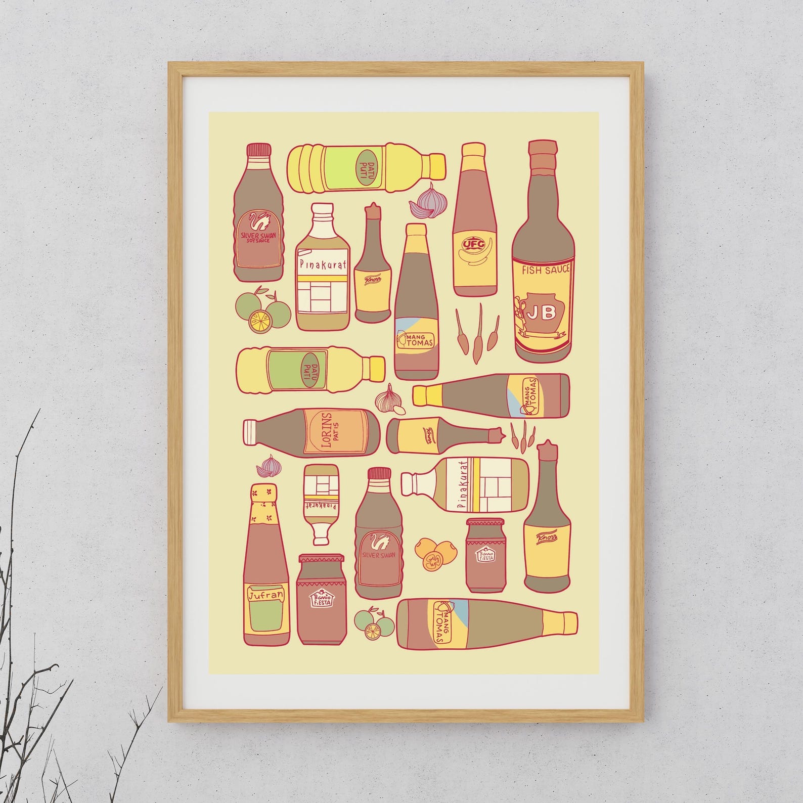Filipino Pantry Condiments Printable Poster, Philippines Wall Art Decor ...