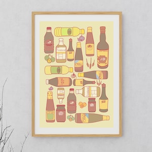 Filipino Pantry Condiments Printable Poster, Philippines Wall Art Decor ...
