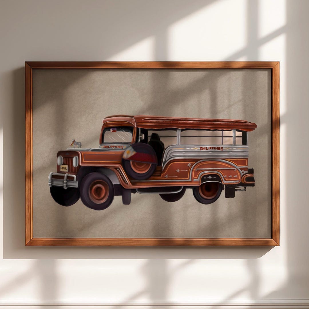 Philippinrs Poster Filipino Jeepney Wall Art, Nostalgic, Manila Poster ...