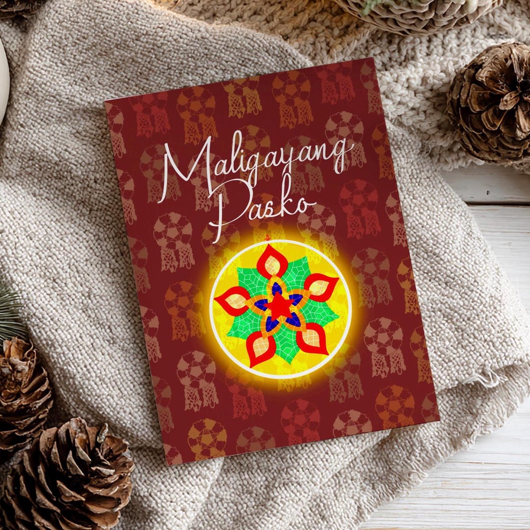 Maligayang Pasko Printable,parol Christmas Card, Filipino Festive ...