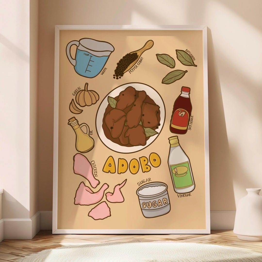 Philippines Poster, Adobo Art, Filipino Food Printable, Pinoy Modern ...