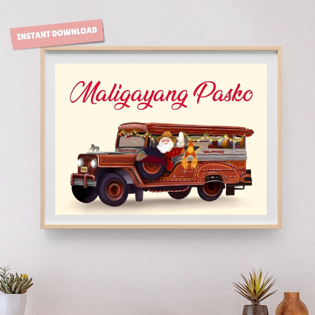 Maligayang Pasko Christmas Wall Art Filipino Christmas Christmas Decor ...