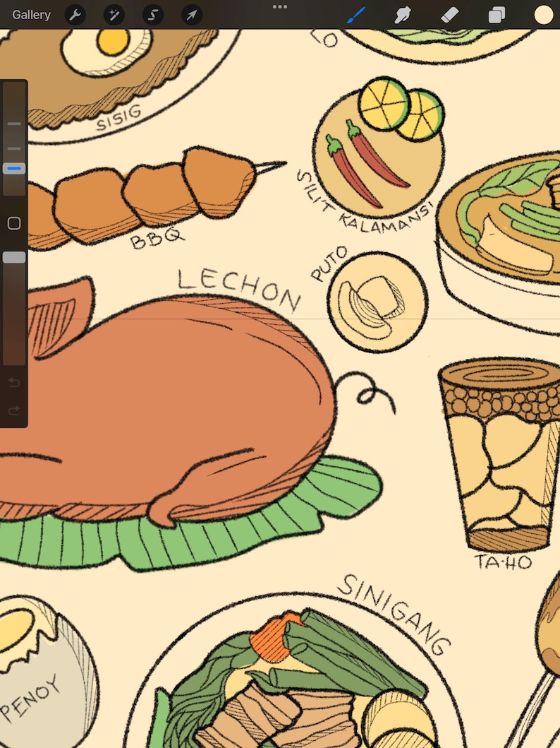 Filipino Food List Wall Art | Filipino Cuisine Poster | Pinoy Kitchen ...