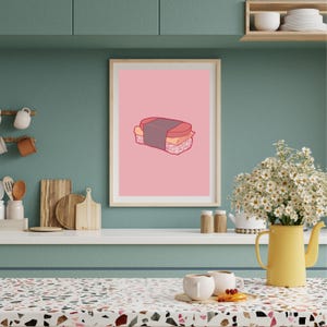 Spam Musubi Art, Pastel Color Art, Japanese Wall Art, Japanese Gifts ...
