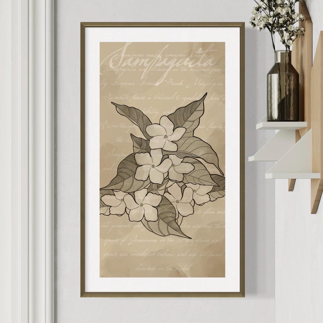 Sampaguita Flower| Filipino Naional Flower | Filipino Wall Art ...