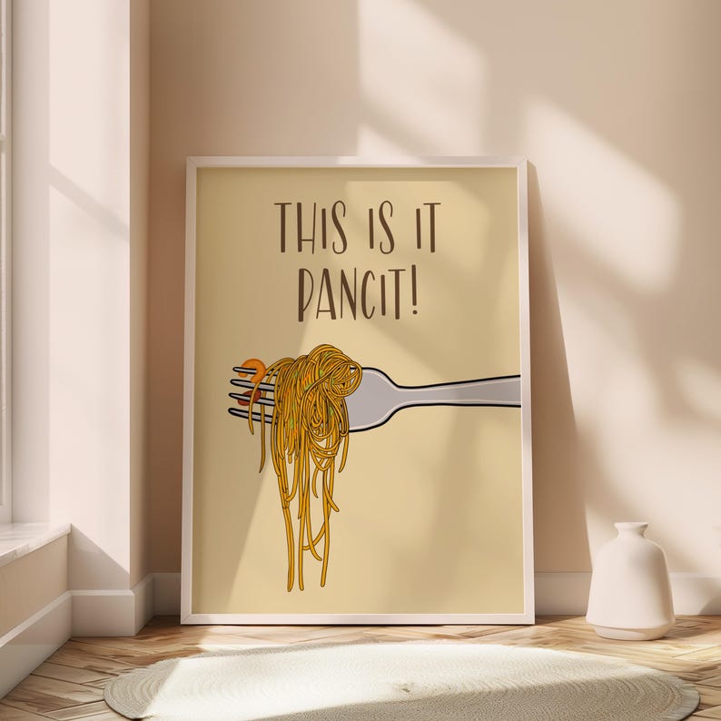 Pancit Art Print: Funny Filipino Food Poster (digital Download) - Etsy