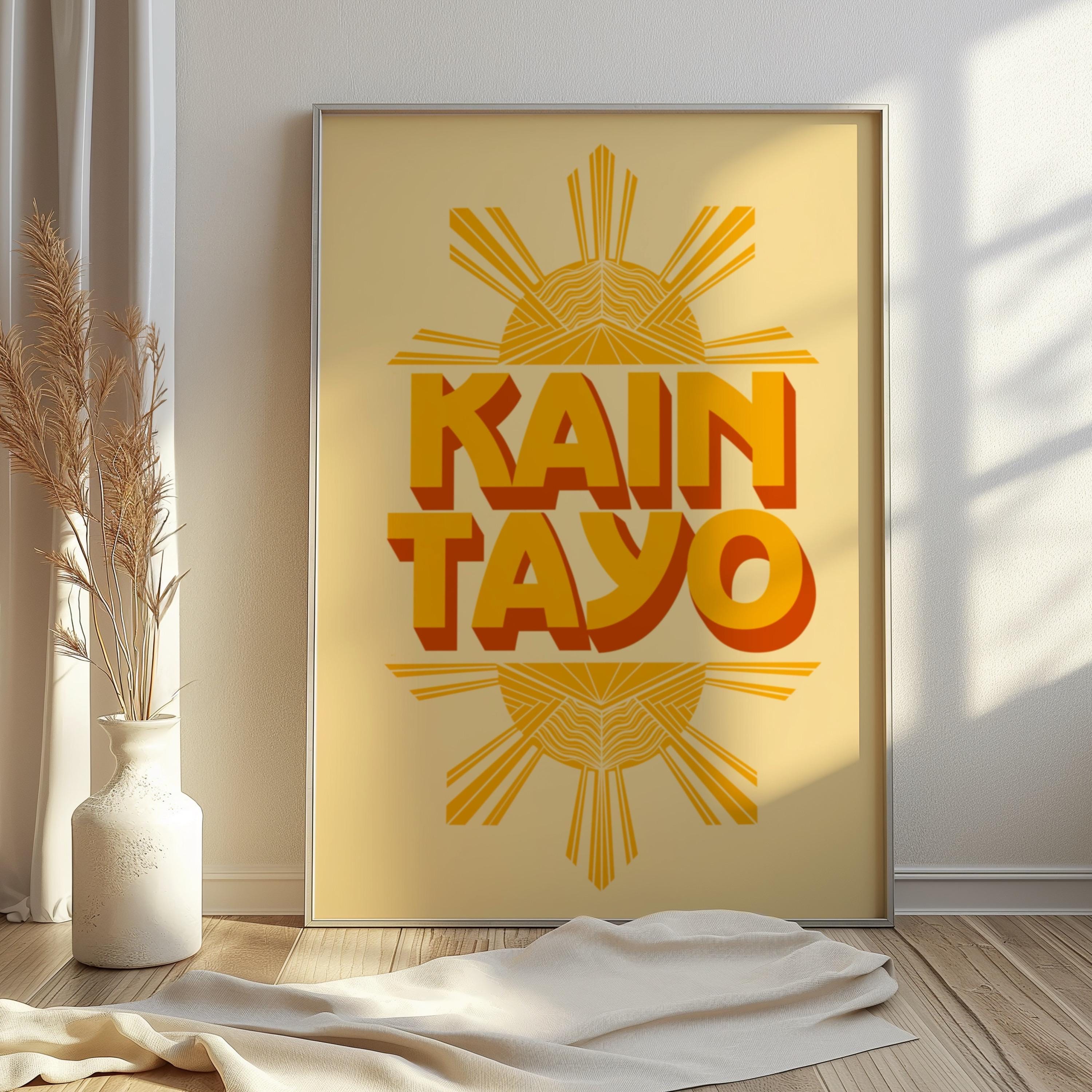 Philippines Poster Kain Tayo, Filipino Tagalog Wall Art Decor ...