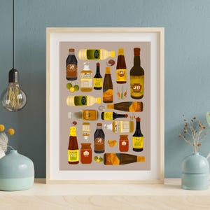 Filipino Pantry Condiments Printable Poster, Philippines Wall Art Decor ...