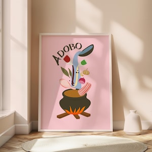 Adobo Art, Filipino Food Printable, Pinoy Modern Art, Home Kitchen Wall ...