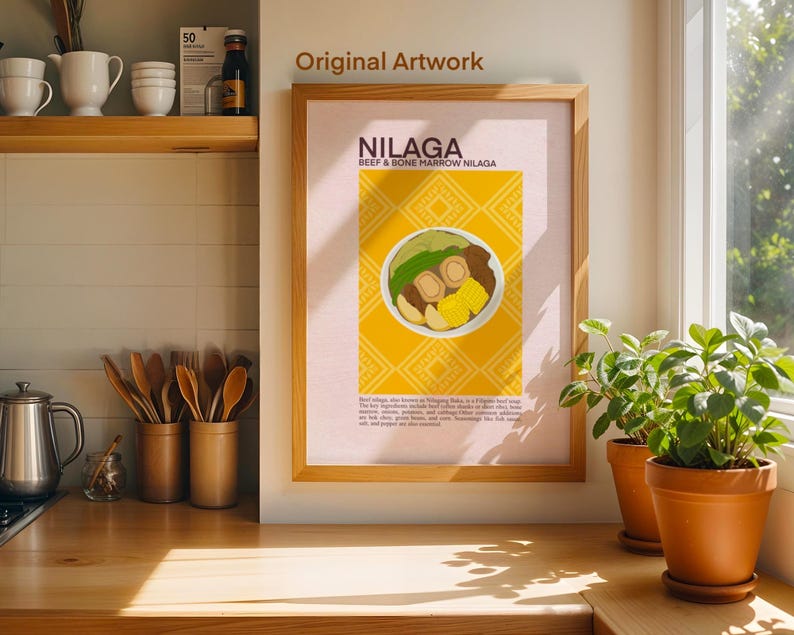 Philippines Poster, Nilaga Filipino Food Recipe Wall Art, Filipino Food ...