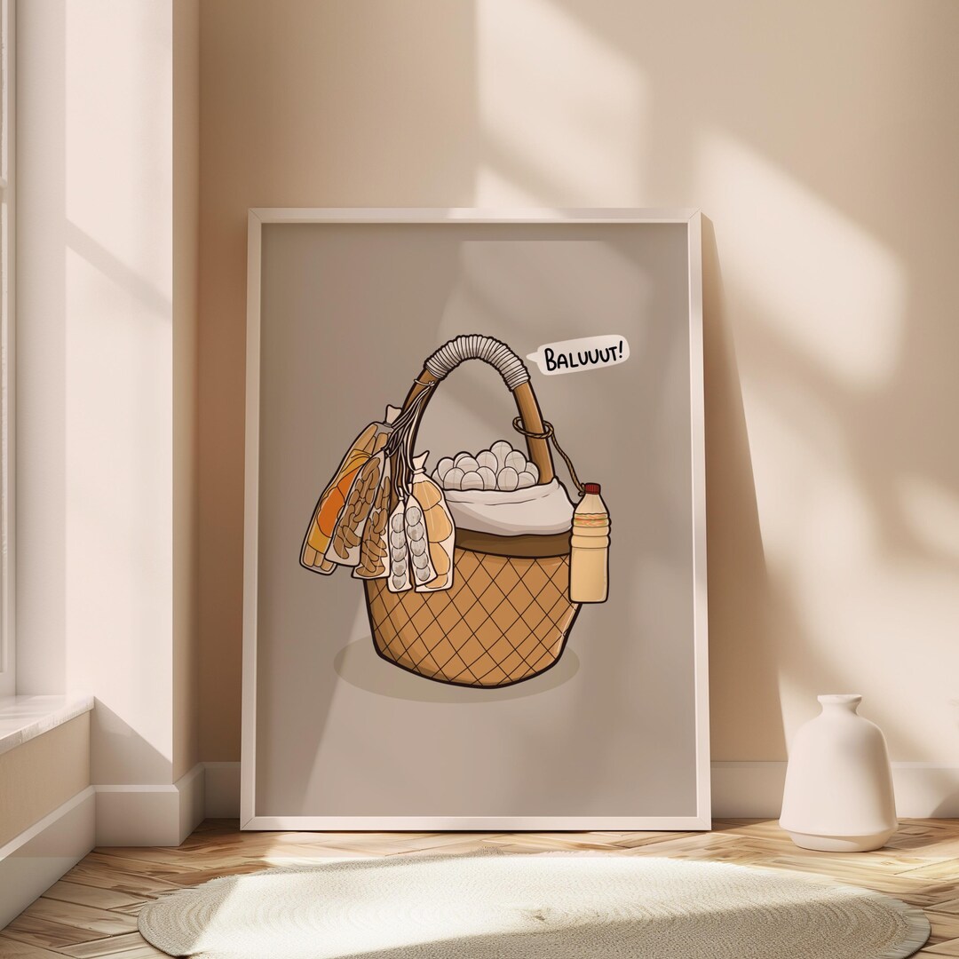 Filipino Balut Penoy Basket Printable Art, Pinoy Street Food Vendor ...