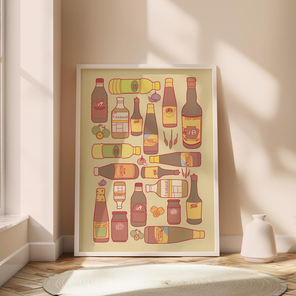Filipino Pantry Condiments Printable Poster, Philippines Wall Art Decor ...