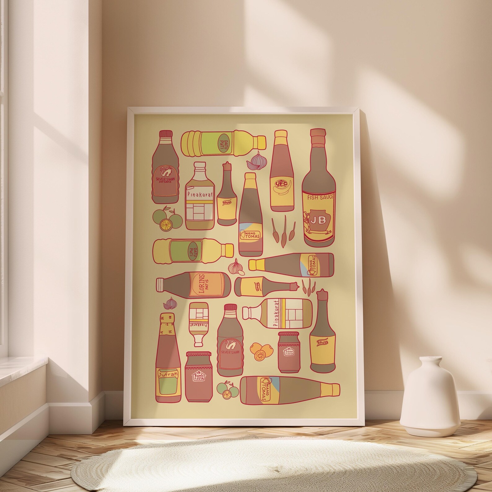 Filipino Pantry Condiments Printable Poster, Philippines Wall Art Decor ...