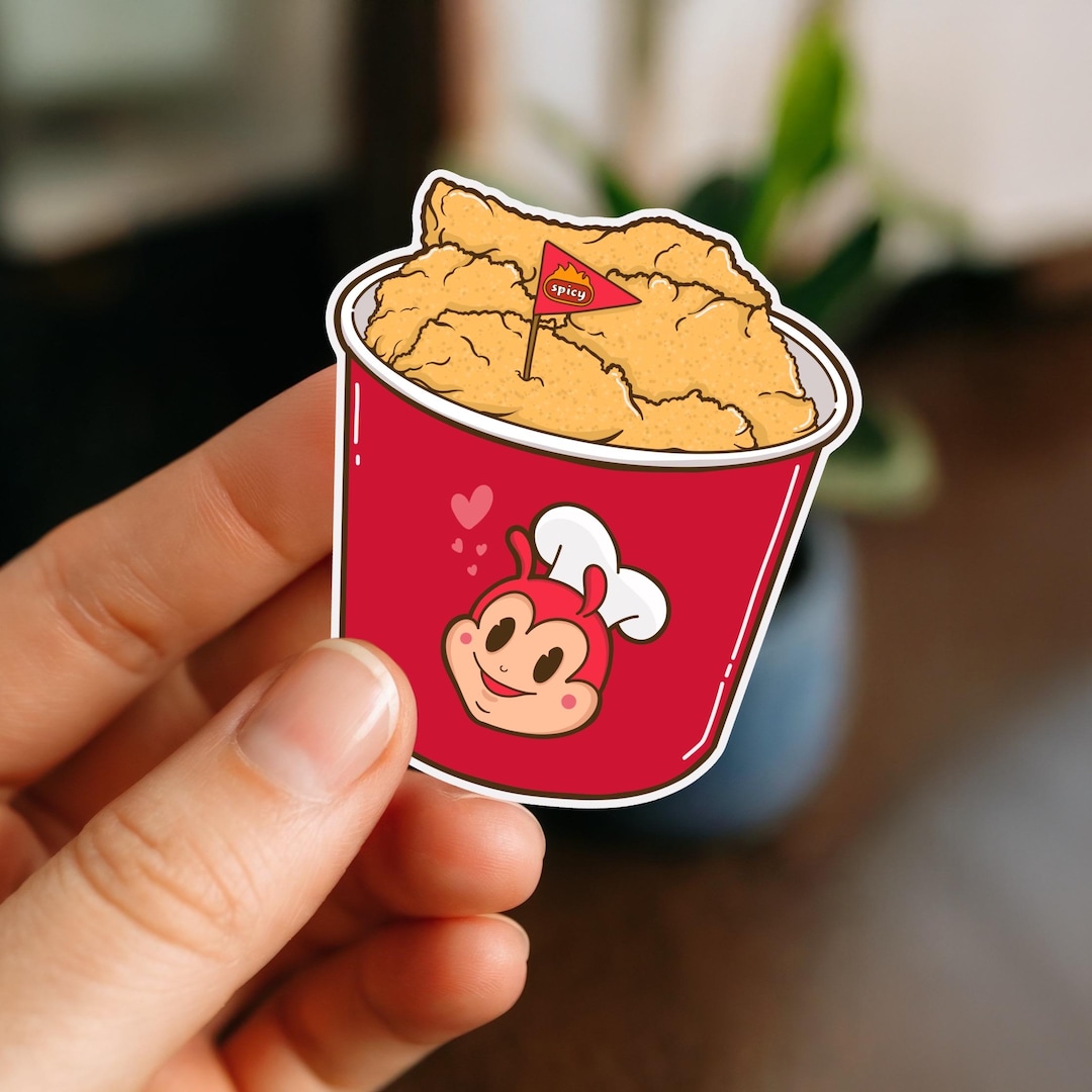 Jollibee Bucket Stickers, Filipino Cute Sticker Gift, Kiss-cut Stickers ...