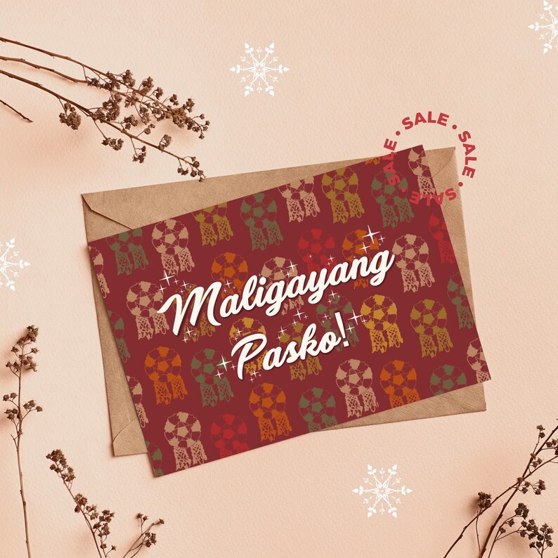 Maligayang Pasko Printable,parol Christmas Card, Filipino Festive ...