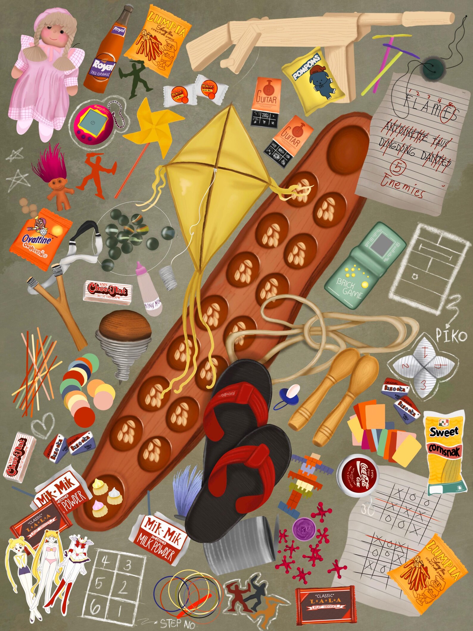 Laruang Pinoy Filipino Old Toys and Snacks Pinoy Childhood Philippine ...