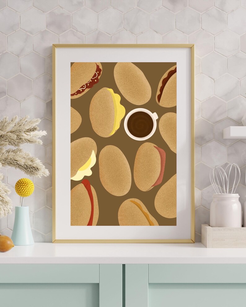 Filipino Breakfast Pandesal Palaman at Kape Food Printable Poster Wall ...