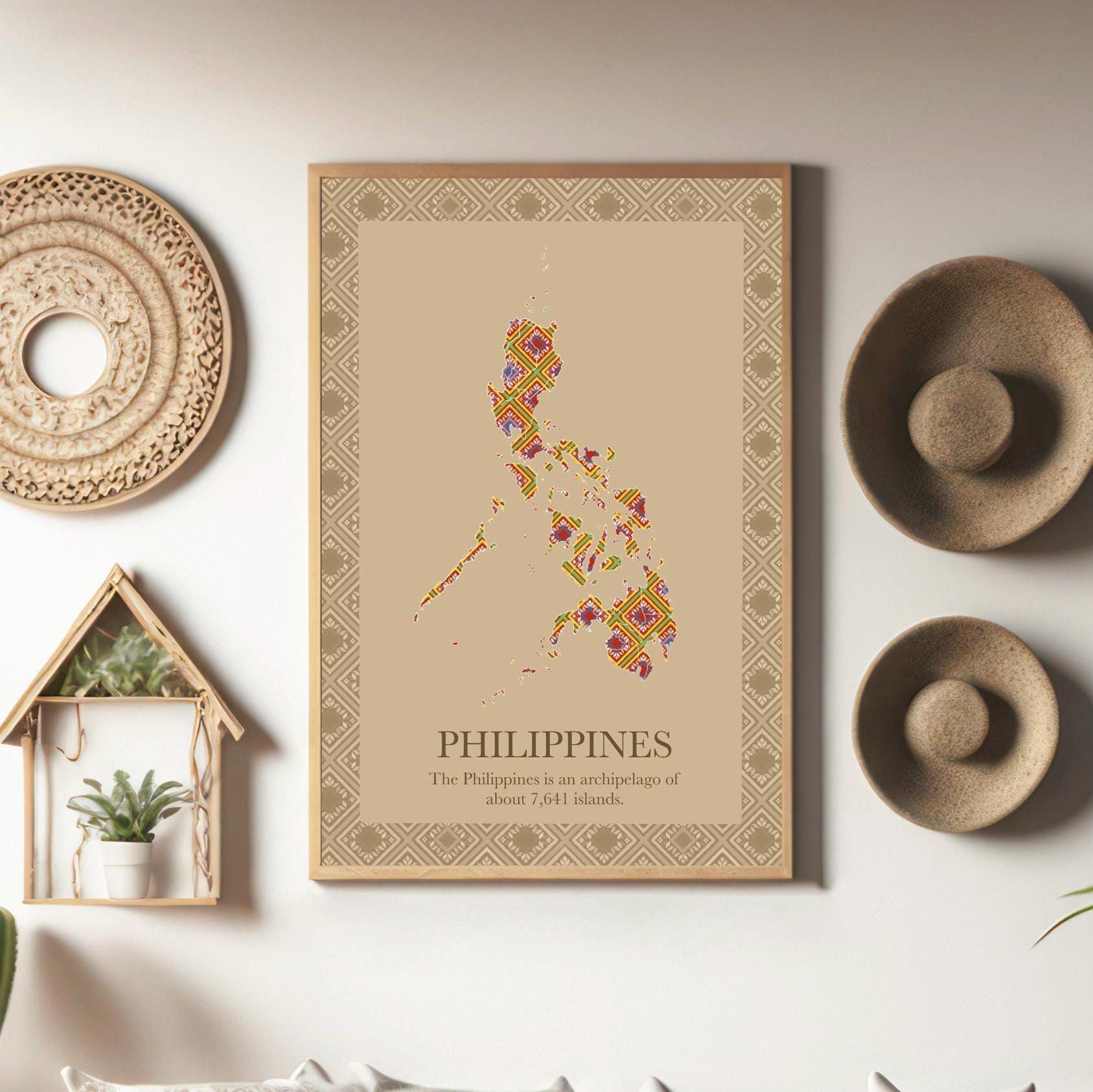 Philippines Map Filipino Wall Decor Filipino Wall Art Digital Download ...