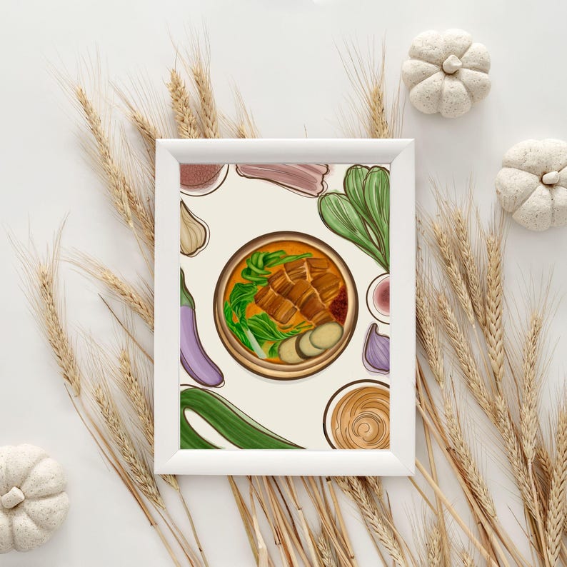 Kare Kare Filipino Food, Pinoy Digital Art, Printable Poster, Home ...