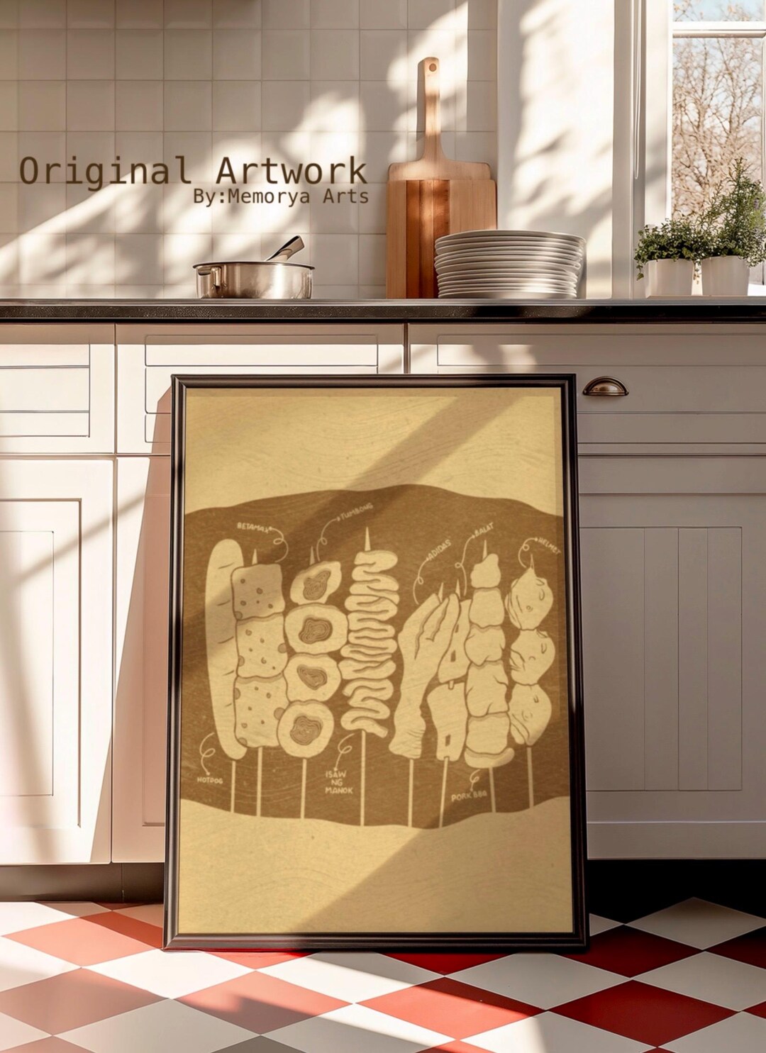Filipino Street Food BBQ Printable Wall Art, Ihaw- Ihaw Wall Decor ...
