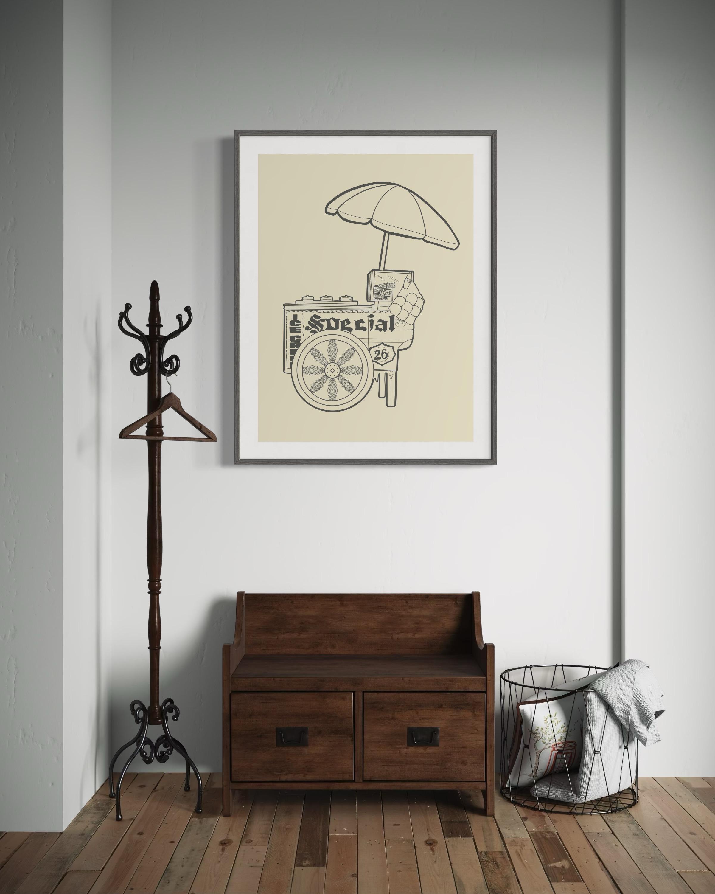 Filipino Ice Cream Cart, Sorbetes Poster, Pinoy Digital Art, Home ...