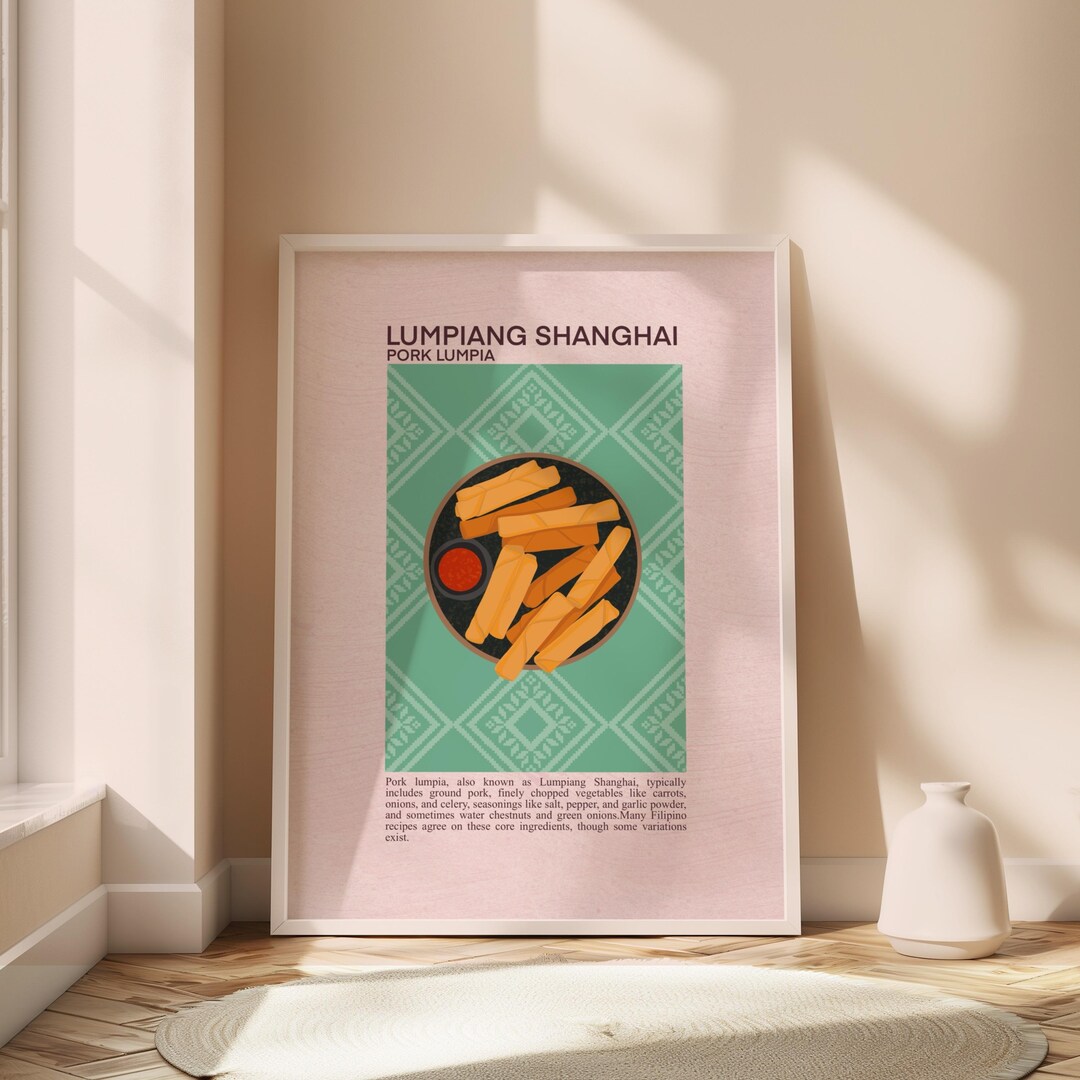 Philippines Poster, Filipino Lumpia Wall Art Deocr, Pinoy Home, Dining ...
