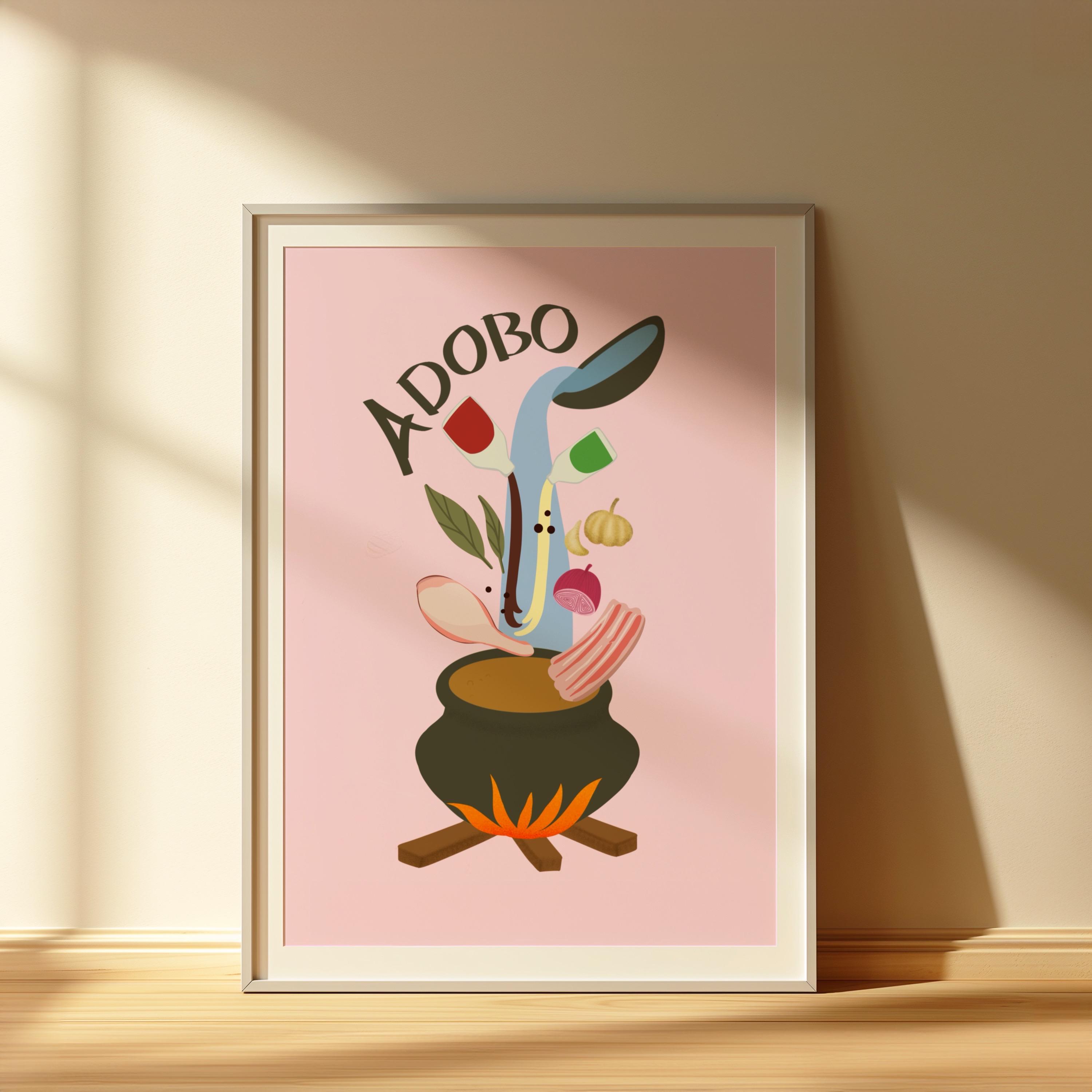 Adobo Art, Filipino Food Printable, Pinoy Modern Art, Home Kitchen Wall ...