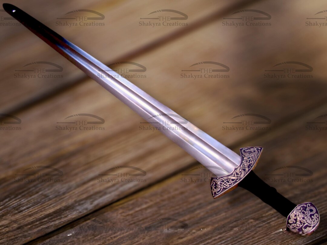 Patter Welded Suontaka Viking Sword With Copper Guard and Leather ...