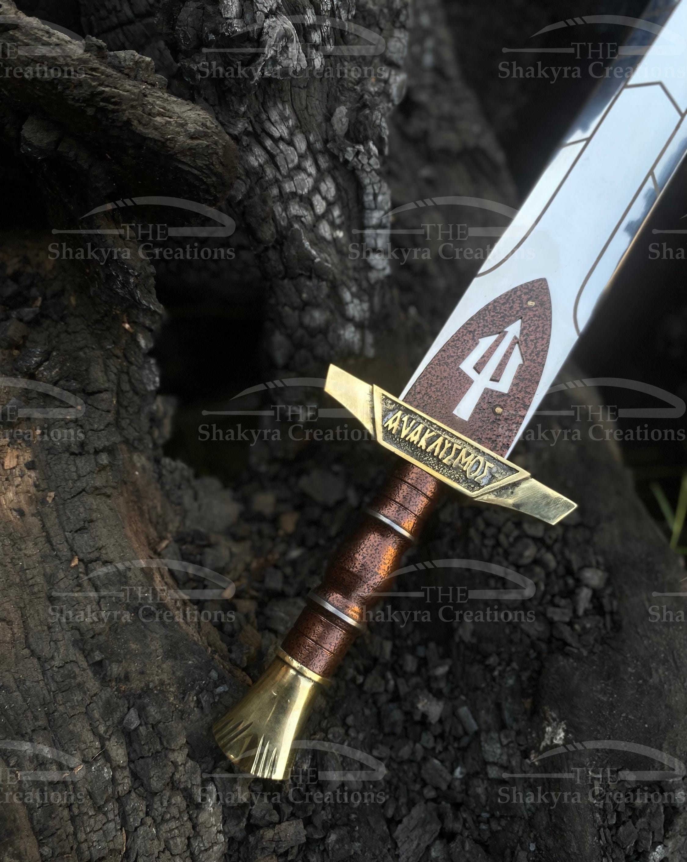 Percy Jackson Riptide Sword - Anaklusmos Carbon Steel Replica | Perfect for Ultimate Cosplay ...