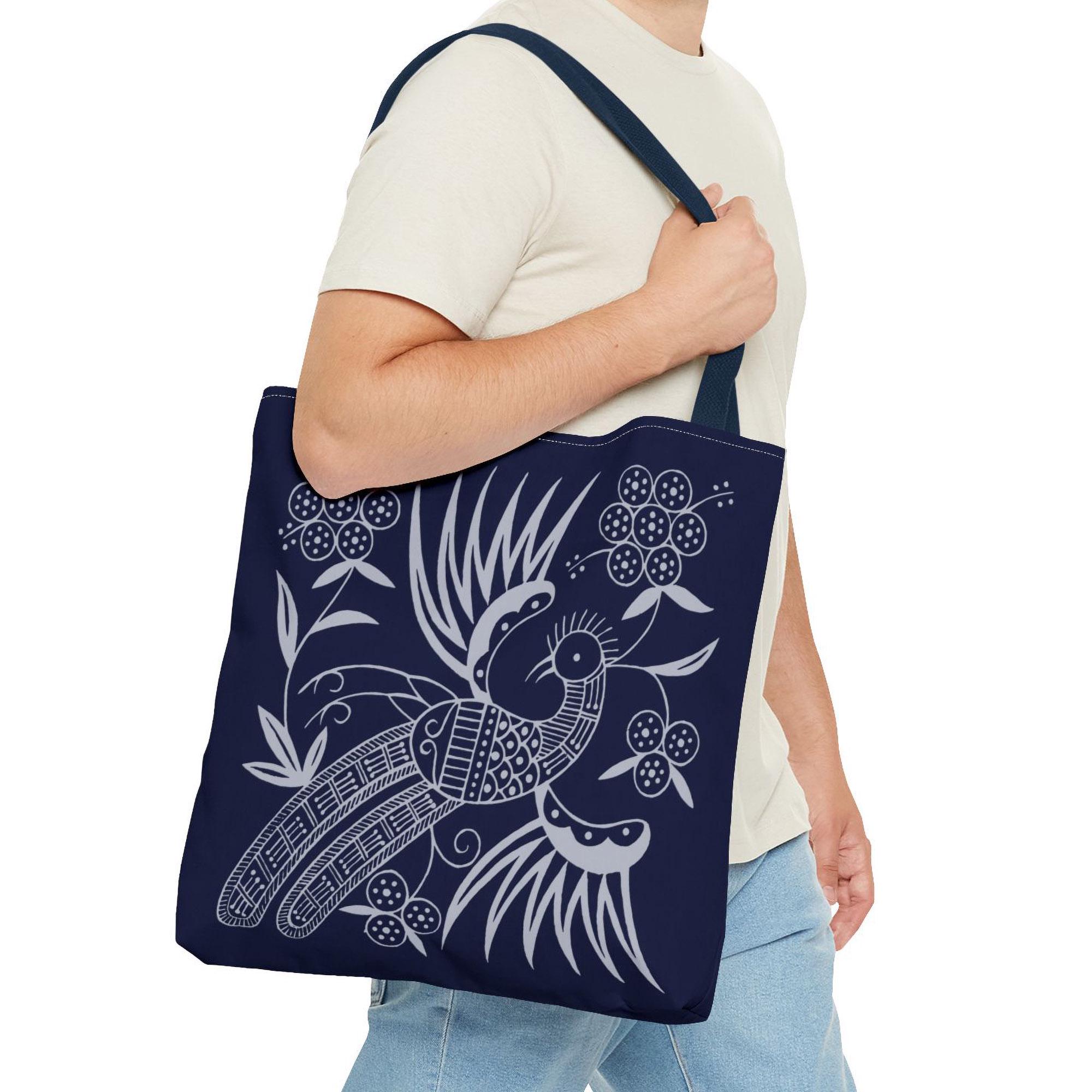 Miao Batik-inspired Peacock Tote Bag, Traditional Chinese Miao Batik ...