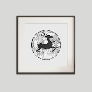 Deer Pattern - Chinese Qin Dynasty Tile Pattern, Wadang Poster ...