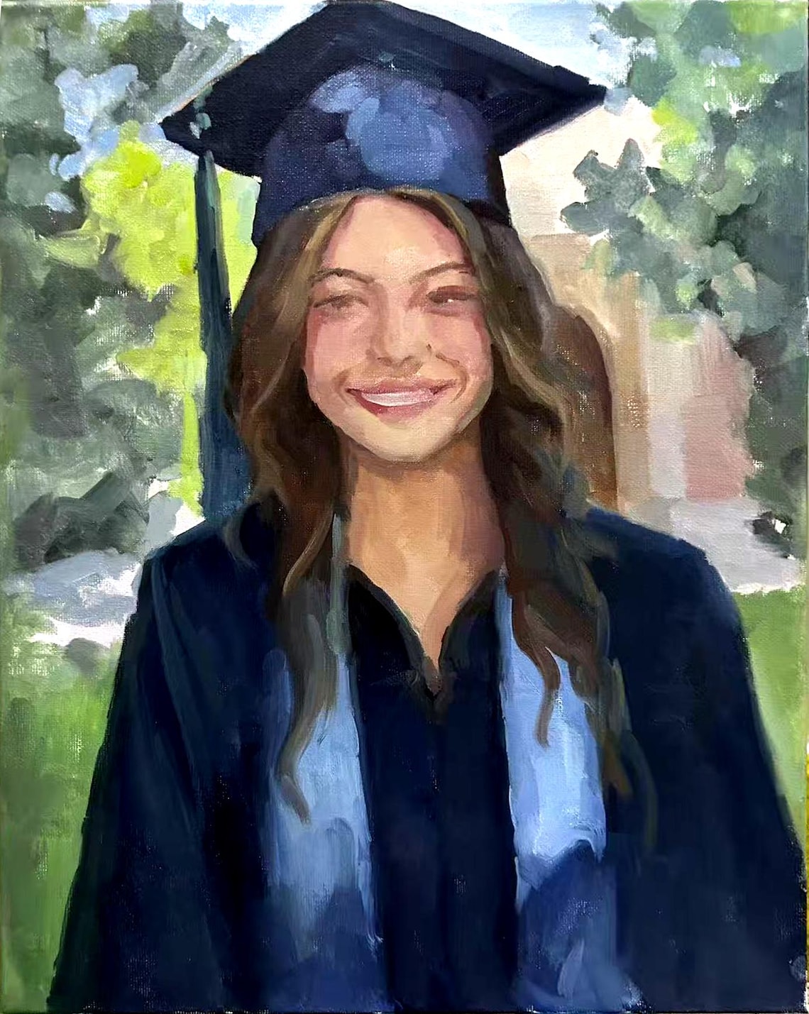 Custom Graduation Oil Painting From Photo: Personalized Senior Gift - Etsy