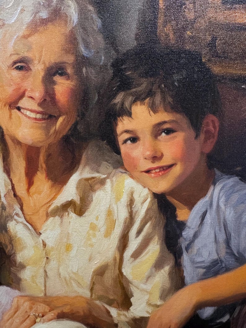 Custom Family Portrait Oil Painting: Hand-painted on Canvas ...