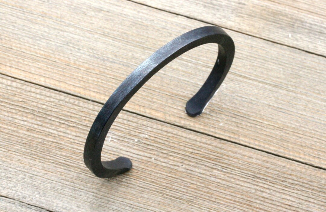 Hand Forged Iron Cuff Bracelet: Blacksmith Anvil Design - Etsy