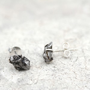 Meteorite Earrings, Meteorite Stud Earrings, Meteorite Jewelry, Healing ...