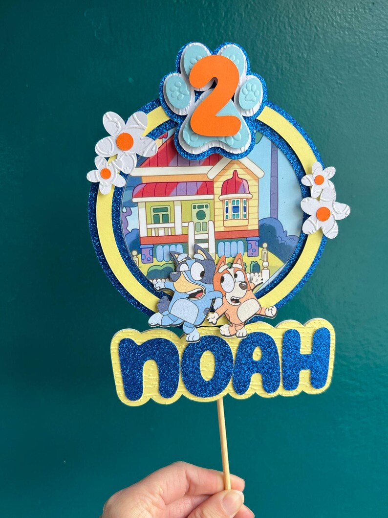 3D Bluey Cake Topper - Etsy UK