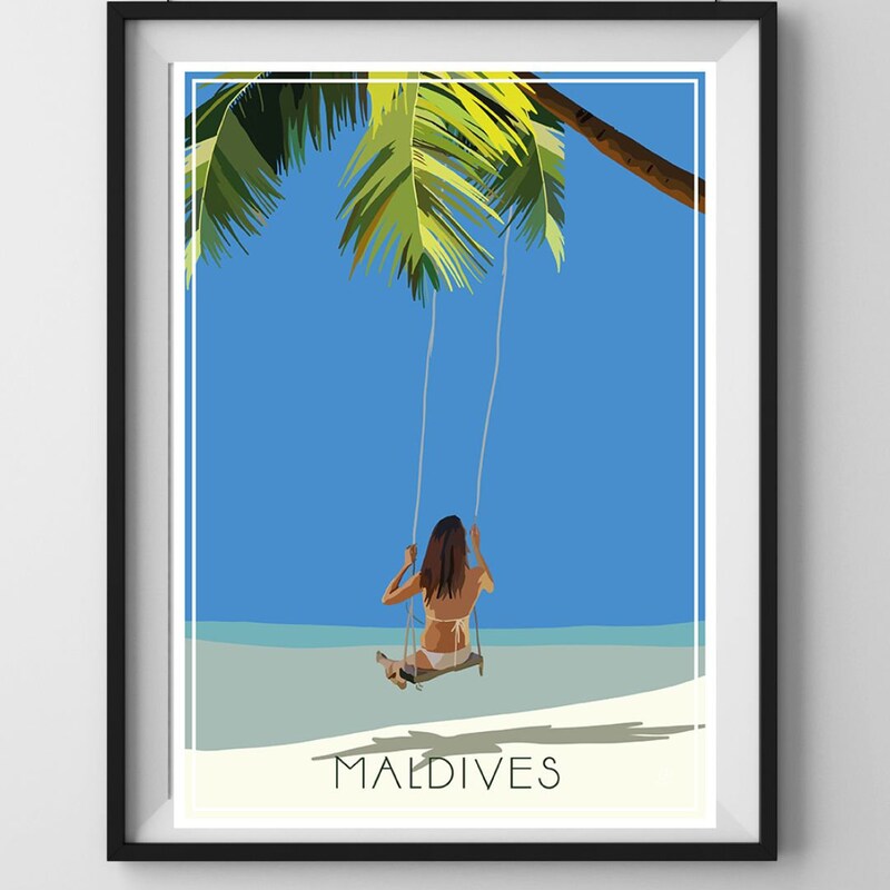 A4 Maldives Print - Etsy