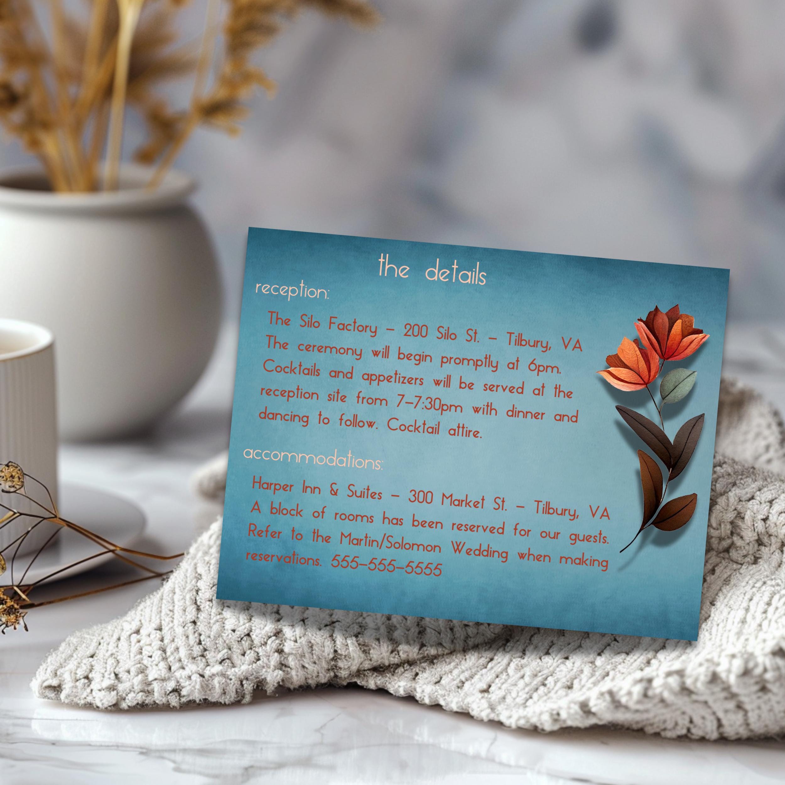 Christian Wedding Invitation Template Set With RSVP and Details Cards ...