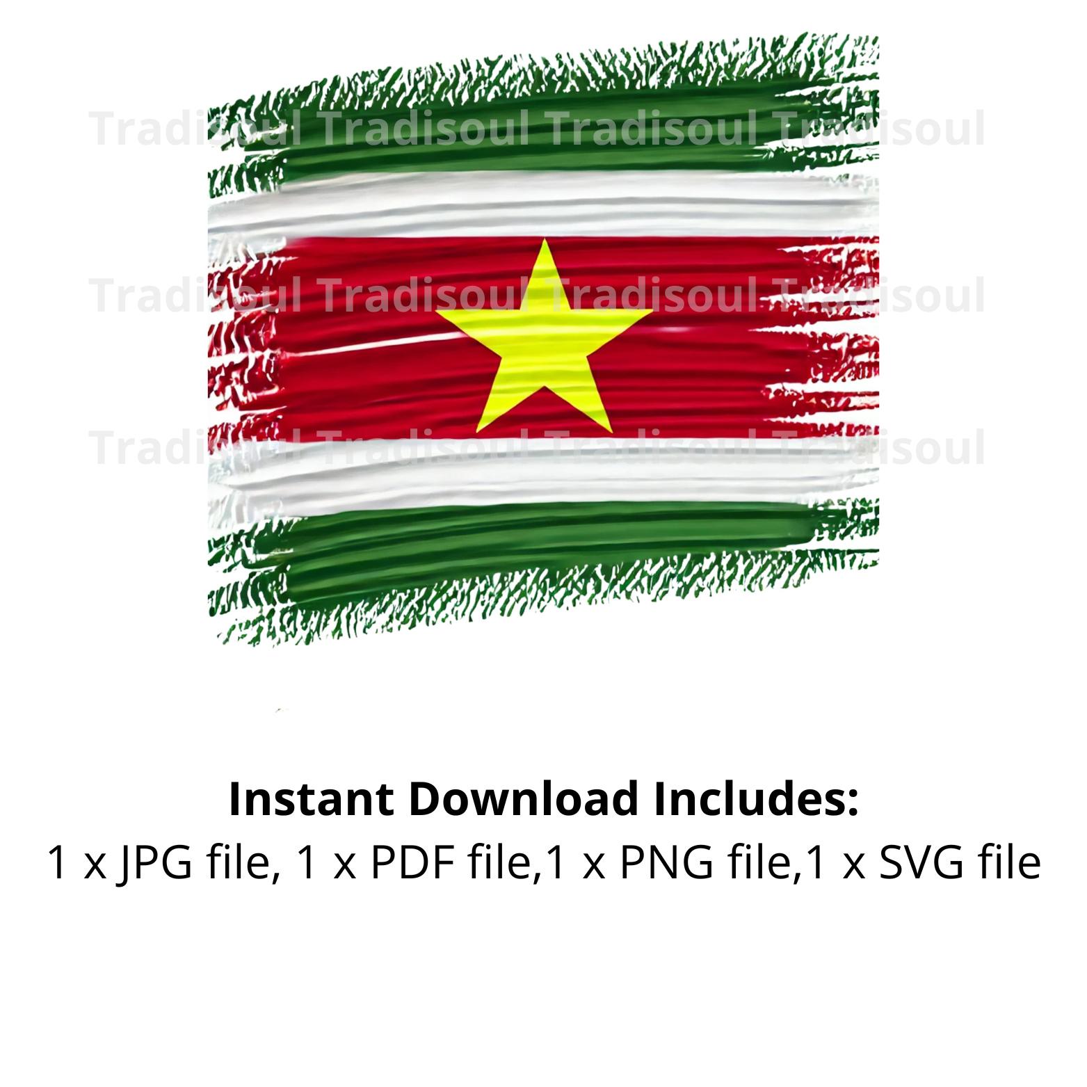 Suriname Flag Watercolor Print - Digital Download | Abstract Surinamese ...